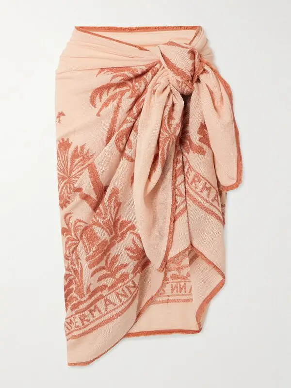 Zimmermann Printed Cotton Pareo - Orange