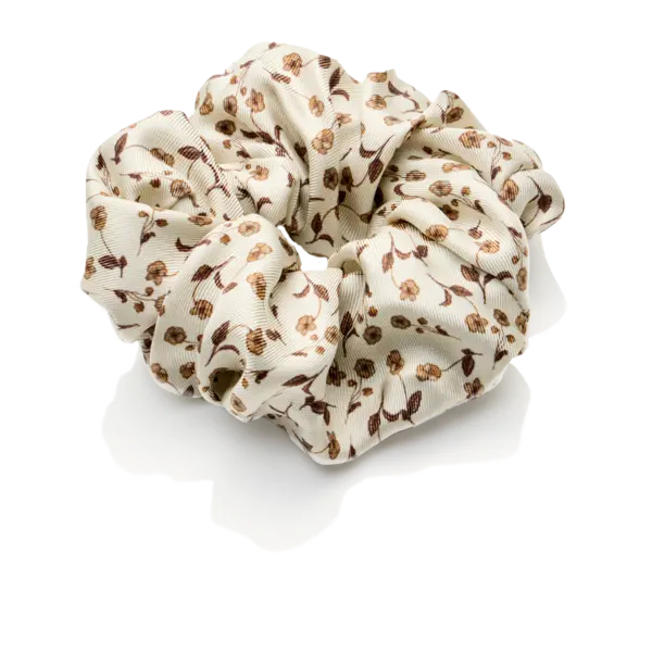 Sarah Flint Sarah's Garden Silk Scrunchie - Sepia Floral Silk