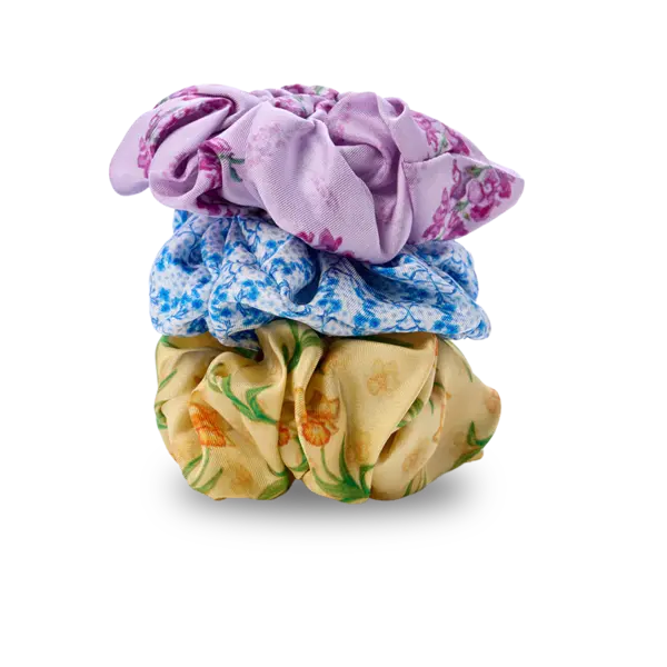 Sarah Flint Sarah's Garden Scrunchie Set - Multi Floral Silk