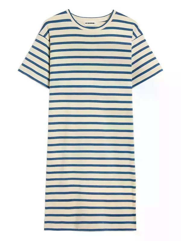 JIL SANDER Striped Cotton Dress