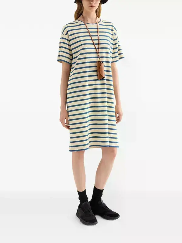 JIL SANDER Striped Cotton Dress