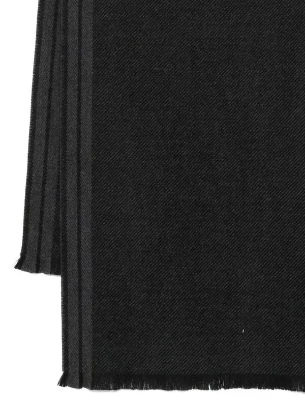 Zegna Striped-trim Scarf - Black