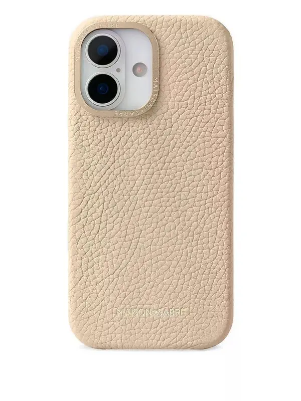 MAISON DE SABRE Leather Iphone 17 Case - Neutrals