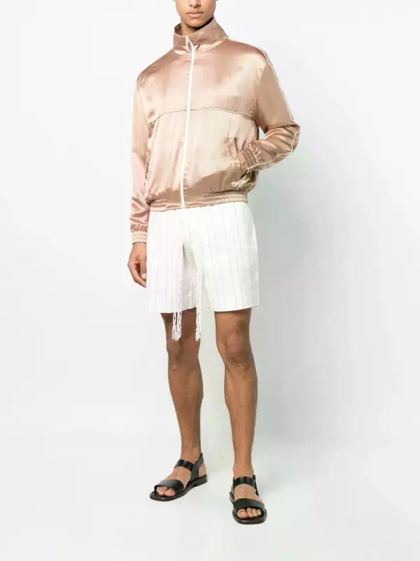 Saint Laurent Silk Zip-up Track Jacket