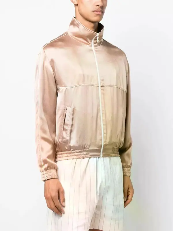 Saint Laurent Silk Zip-up Track Jacket