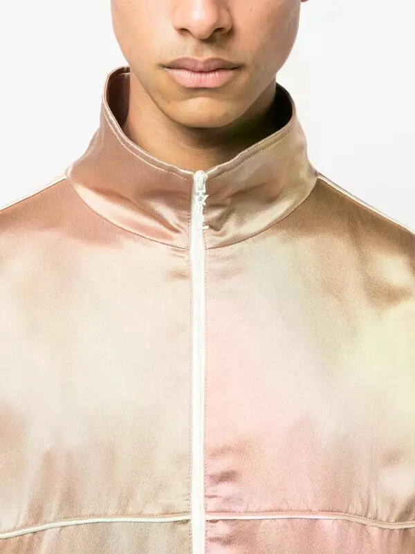 Saint Laurent Silk Zip-up Track Jacket