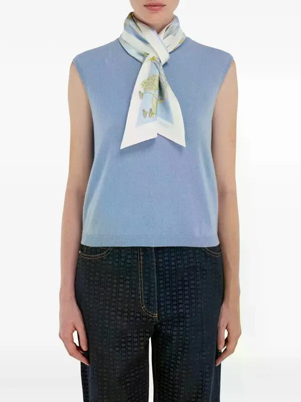 FERRAGAMO Water Lily Printed Silk Scarf