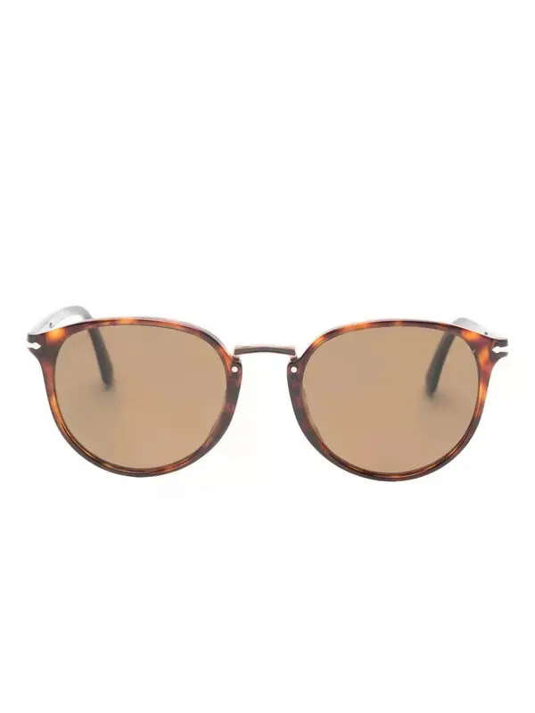 Persol Round-frame Sunglasses - Brown