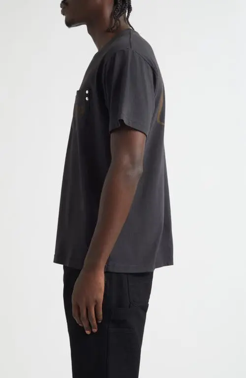 PHIPPS Hard Workwear Pocket Graphic T-shirt - Black
