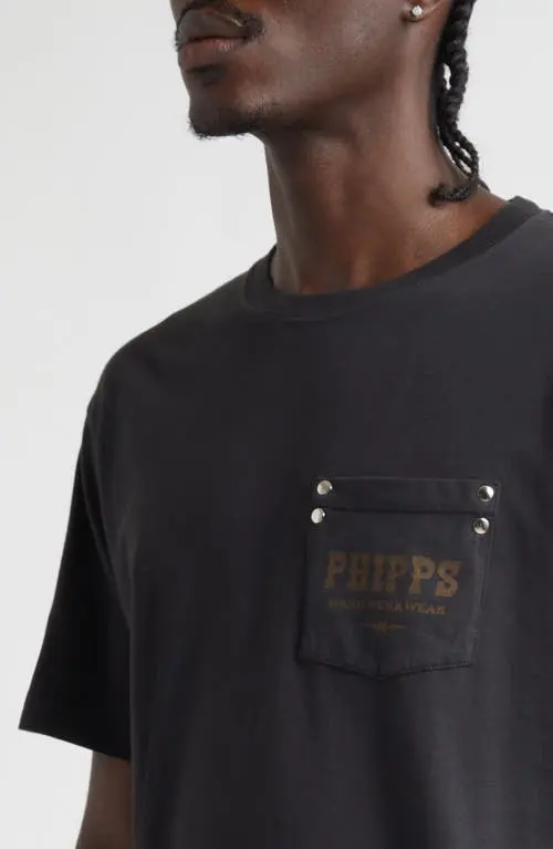 PHIPPS Hard Workwear Pocket Graphic T-shirt - Black