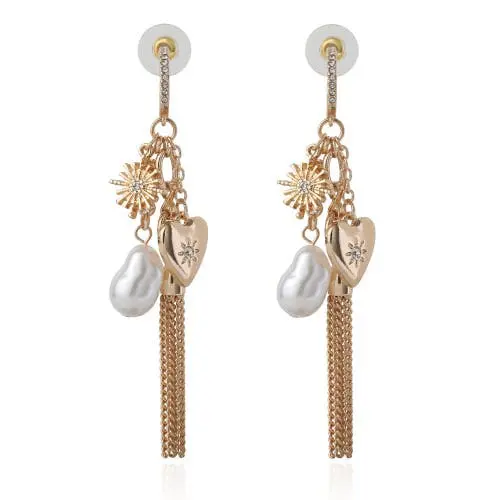 Bcbgmaxazria Multi-charm Hoop Earrings - Gold