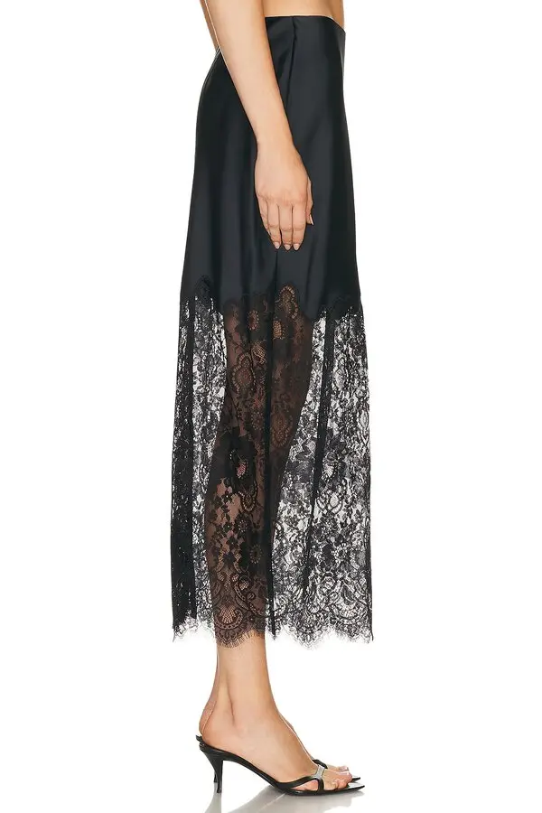 LoveShackFancy Ilene Skirt - Black