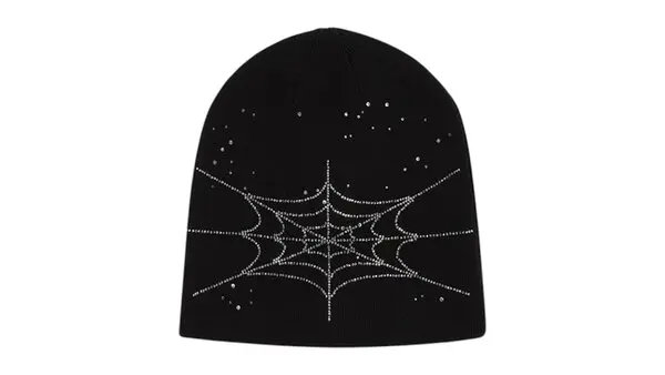 SP5DER Rhinestone Embellished Skully - Black