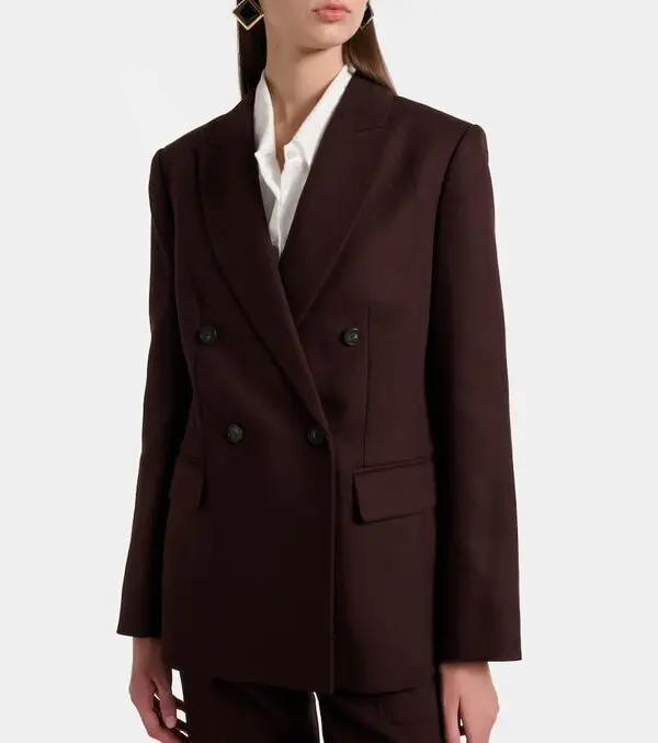 Vince Double-breasted Blazer - Brown