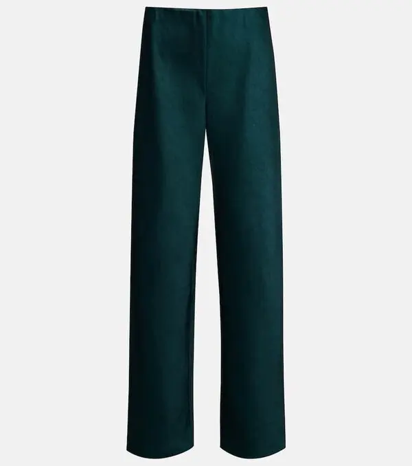 Vince High-rise Wide-leg Pants - Green