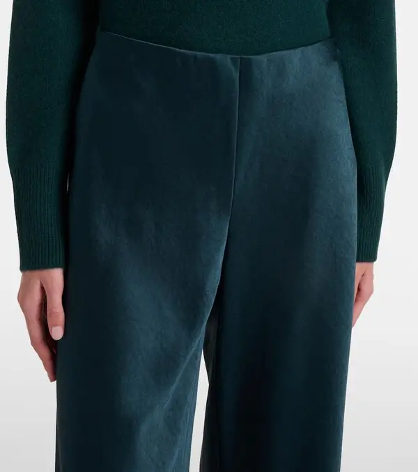 Vince High-rise Wide-leg Pants - Green
