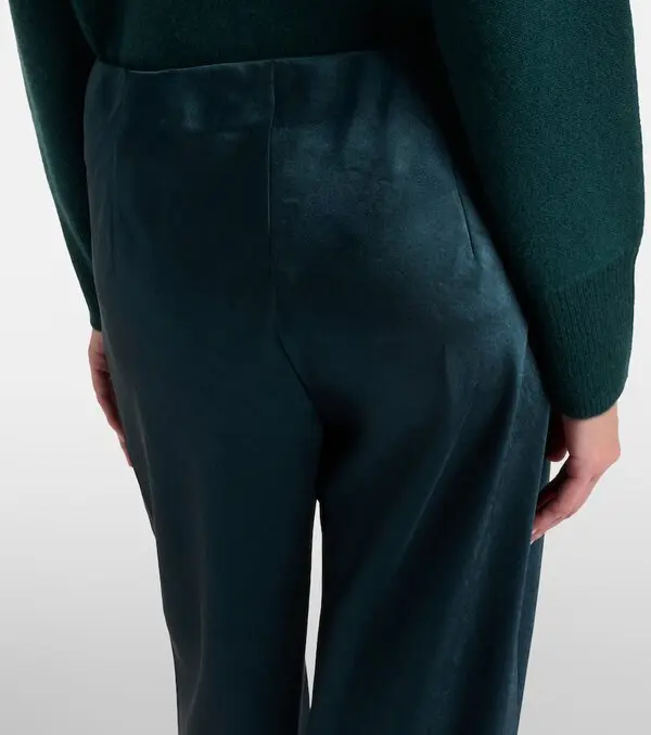 Vince High-rise Wide-leg Pants - Green