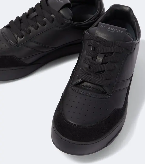 Givenchy Yard Court Leather Sneakers - Black