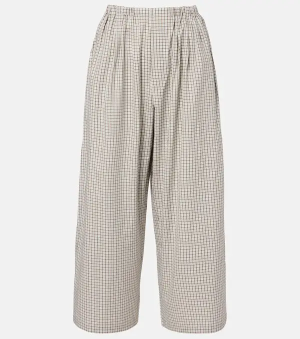 Proenza Schouler White Label Checked Wide-leg Pants - Grey