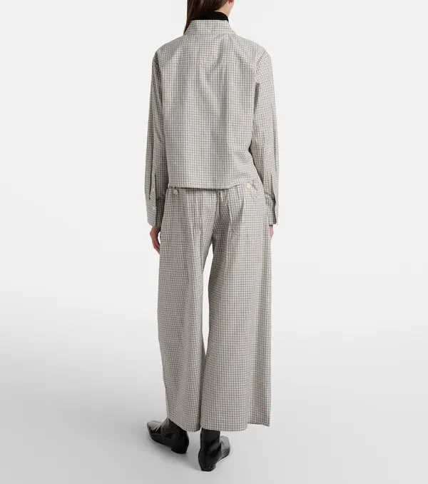 Proenza Schouler White Label Checked Wide-leg Pants