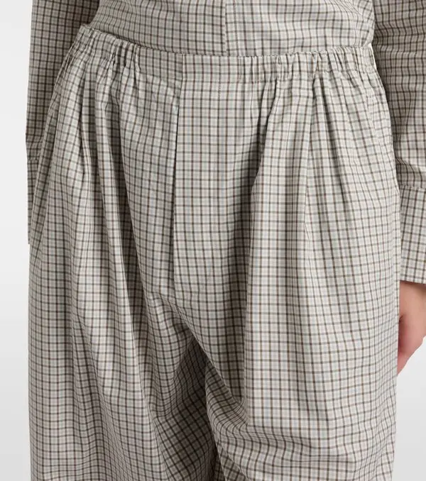 Proenza Schouler White Label Checked Wide-leg Pants