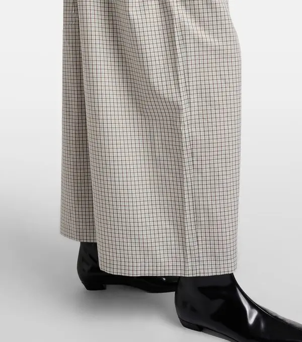 Proenza Schouler White Label Checked Wide-leg Pants