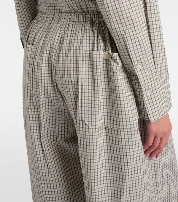 Proenza Schouler White Label Checked Wide-leg Pants