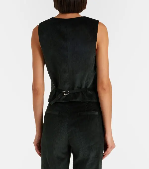 Gabriela Hearst Coleridge Cotton Corduroy Vest - Green