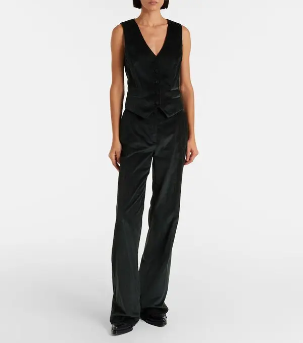 Gabriela Hearst Coleridge Cotton Corduroy Vest - Green
