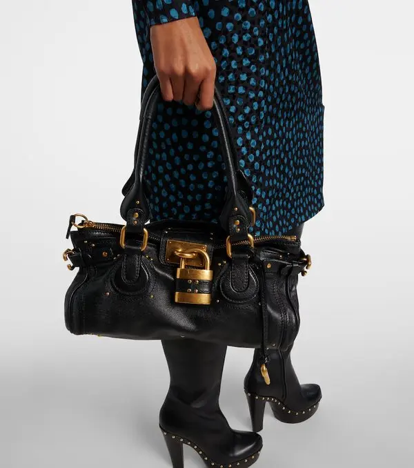 Chloé Paddington Leather Shoulder Bag - Black