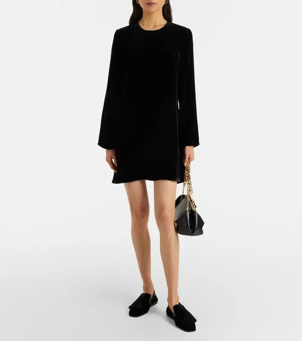 Asceno Larissa Velvet Minidress