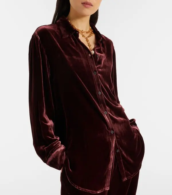 Asceno London Velvet Shirt