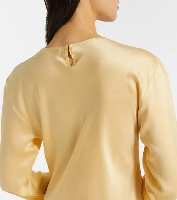 Asceno Salina Silk Charmeuse Midi Dress