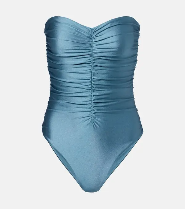Jade Swim Yara Ruched Swimsuit - Blue