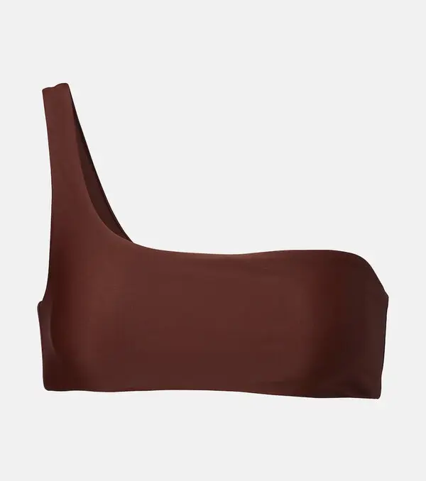Jade Swim Eliza One-shoulder Bikini Top - Brown
