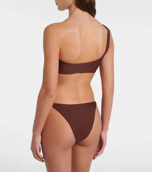 Jade Swim Eliza One-shoulder Bikini Top - Brown