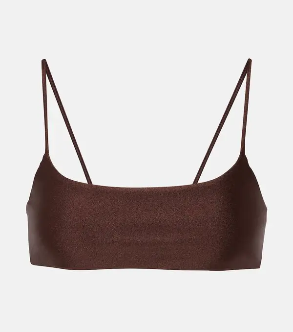 Jade Swim Muse Bikini Top - Brown