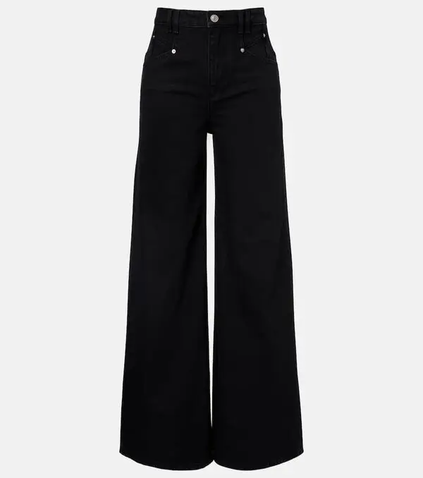 Isabel Marant Étoile Lemony Wide-leg Jeans - Black