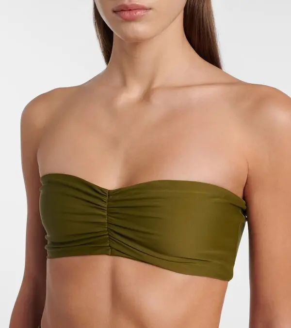 Jade Swim Ava Ruched Bandeau Bikini Top