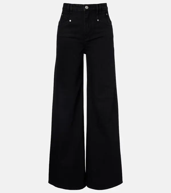 Isabel Marant Étoile Lemony Wide-leg Jeans - Black