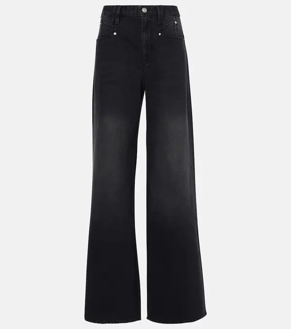 Isabel Marant Étoile Lemony Wide-leg Jeans - Black