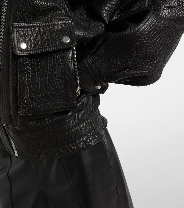 Isabel Marant Étoile Aneli Leather Biker Jacket - Black