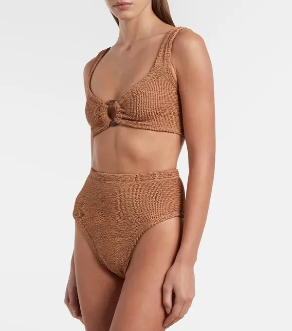 Hunza G Nadine Ring-detail Bikini - Brown