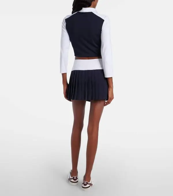 Miu Miu X New Balance Pleated Jersey Miniskirt - Blue
