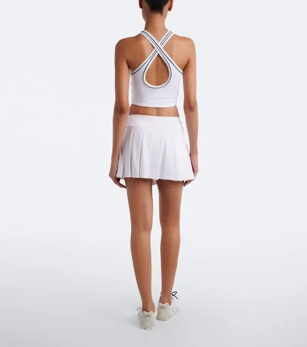 Miu Miu Pleated Mini Skirt - White