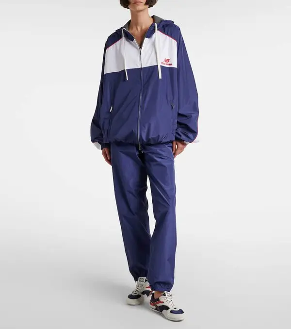 Miu Miu Poplin Track Jacket - Blue