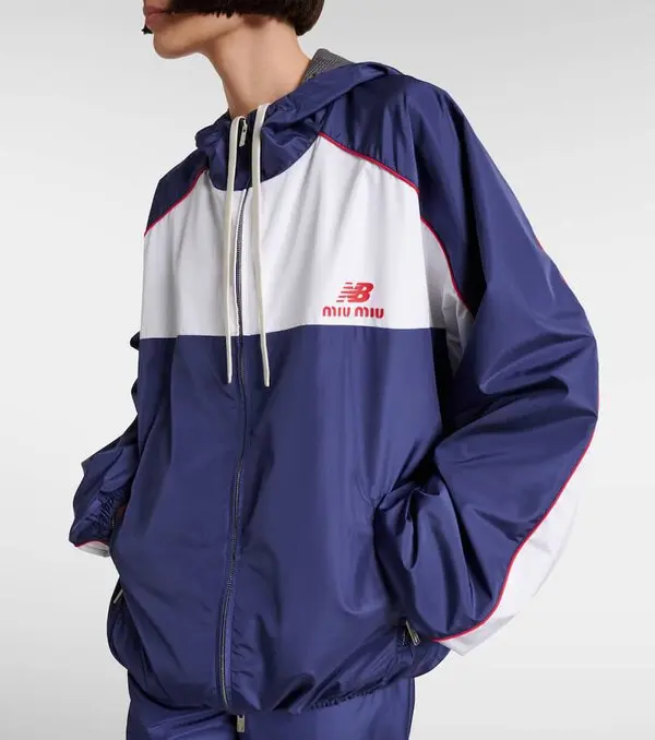 Miu Miu Poplin Track Jacket - Blue