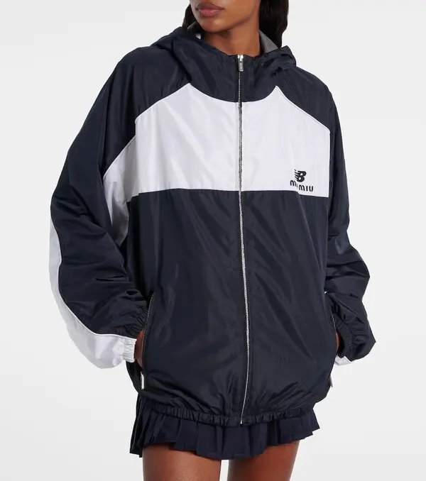 Miu Miu X New Balance Poplin Track Jacket - Blue