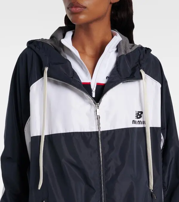 Miu Miu X New Balance Poplin Track Jacket - Blue