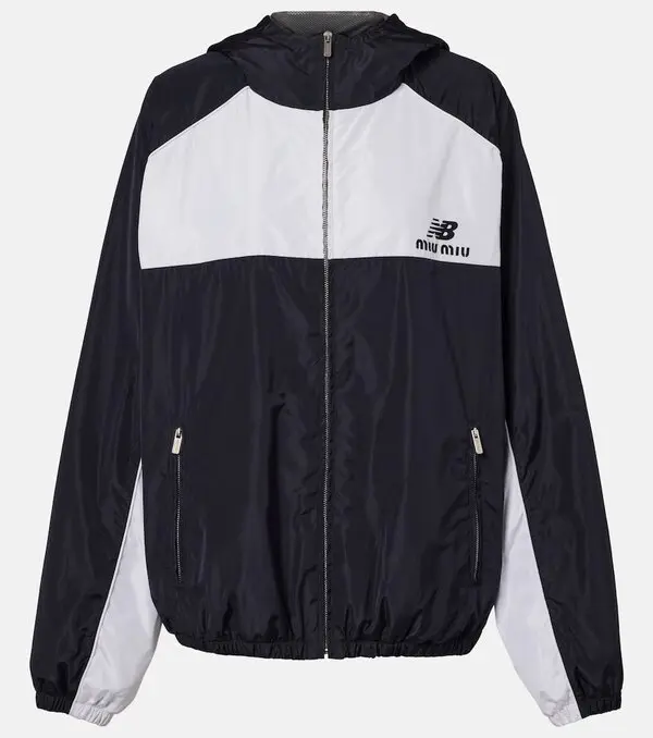 Miu Miu X New Balance Poplin Track Jacket - Blue